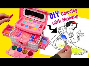 Snow White Movie Coloring With Toy Makeup DIY Art for Kids