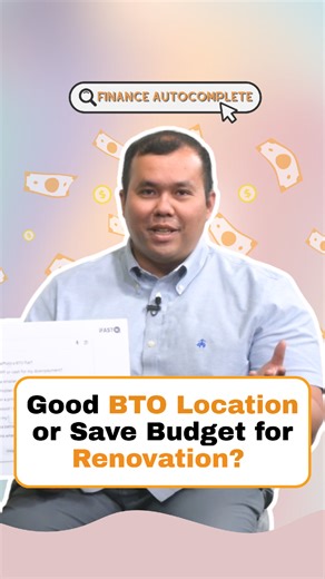 Should I go for a prime BTO location or save for renovation? Watch the full episode 'A First-Timer’s Guide to BTO Financing’ on our YouTube Page as Amir Hamzah, Director of Investment Advisory at iFAST Global Markets, and Muhammad Haikal, Investment Adviser at iFAST Global Markets, answer the web’s most searched questions about HDB Build-To-Order (BTO) finances. #fyp #fypsg #autocomplete #internet #hdb #bto #btofinances #housing #renovation #primelocation #property #investment