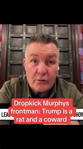 Dropkick Murphys’ lead singer, Ken Casey: Dropkick Murphys has always been about standing with your friends, your family, and the things you believe in. Trump is the exact opposite of everything we sing about. He’s turned on America’s friends and allies—he’s a rat and a coward. Full interview on the MeidasTouch Podcast on Apple Podcasts and Spotify. | MeidasTouch