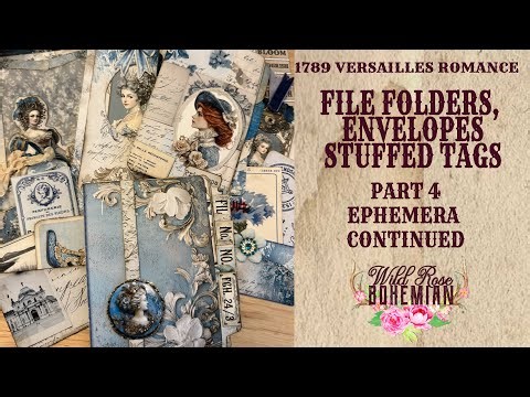 File Folders, Envelopes and Stacked Tags, Tutorials With Any Papers Im using the 1789 Versailles Kit