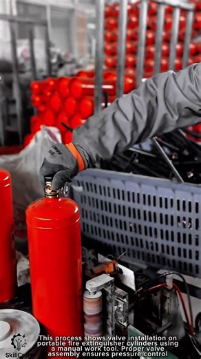 Fire Extinguisher Valve Assembly Work Tool on Portable Cylinder #worktool