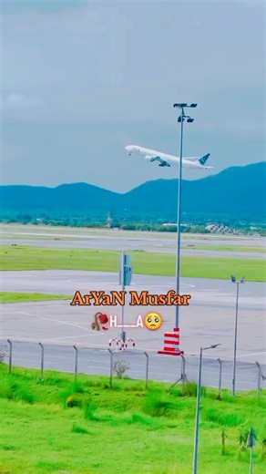 Airbus A320 Landing Over Beautiful Landscape
