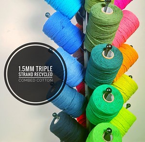 1.5mm Recycled Combed Cotton Cord: Macrame, Crochet, Weaving (325 Ft) - Etsy