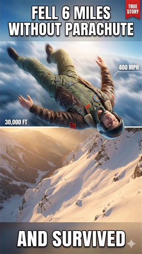 He Fell 6 Miles Without a Parachute and Survived #3danimation #history