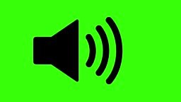 Mute Sound or Audio. Silent Mode Icon Animation in green screen....