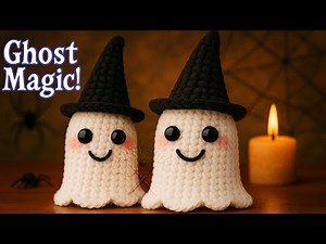 How to Crochet a Cute Little Ghost 👻 | Step-by-Step Halloween Tutorial 🧶