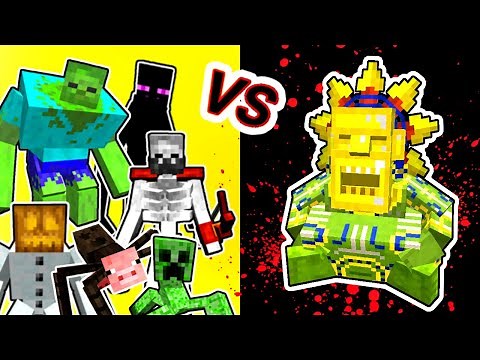 Barako The Sun Chief Vs. Mutant Monsters in Minecraft