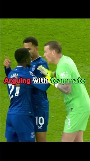 Player slaps his own teammate #football #red #everton #shorts