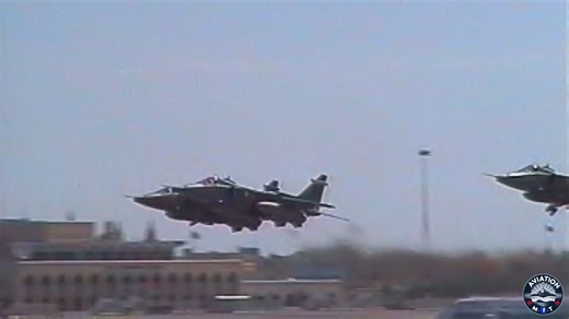 RAF BAe Jaguar GR.1A action from 1998 - Malta International Airshow, 6th edition, Monday 28th September, departures day. Enjoy (Aviation MT). | Aviation MT