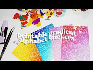 DIY How To Make Printable Gradient Alphabet Sticker + Journal With Me With Those Stickers