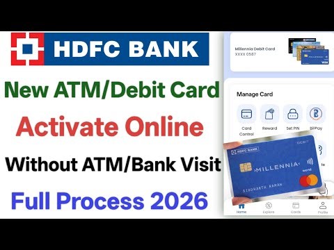 How to activate Hdfc debit card online 2026 | How to activate Hdfc ATM card online