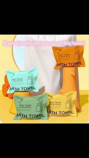 You don’t need to pack your big towel with you when traveling. Get this bath towel to save more space in your luggage #compressedtowel #towel #smallbusinesscheck