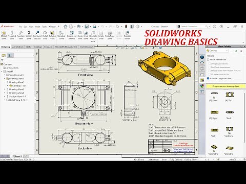 Create 2D drawing from 3D Model With SolidWorks Drawing