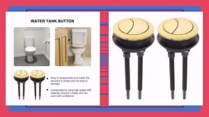 Angoily 2Pcs Toilet Push Button, 48mm Toilet Tank Button Dual Push Flushing Toilet Button, Dual Flush Toilet Water Tank Push Button, Toilet Tank Button Replacement