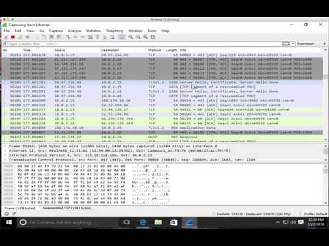 Windows 10 Packet Capture with Wireshark - Part 2 of 3 transmissions to microsoft