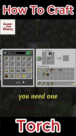 How To Craft Torch #minecraft #gaming