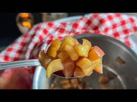 EASY & Healthy Maple Cinnamon Cooked Apples! 🍎🍁