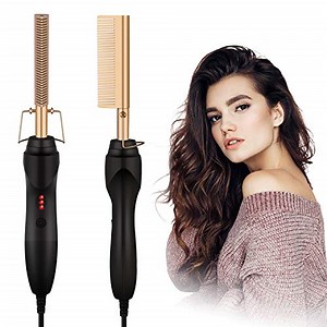 Watch How to use electric hot straightening heat pressing comb? on Amazon Live