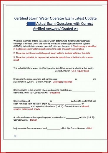 Certified Storm Water Operator Exam Latest Update Actual Exa video