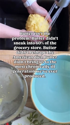 Megan Austin | Ninnescah Homestead on Instagram: "Butter fed humans for thousands of years, long before modern nutrition debates. Our great-grandparents used it daily, and no one thought twice about it. Then the early 1900s rolled in and industrial oils like cottonseed, soybean, canola, and corn became the new normal in packaged and restaurant food. Butter, made from just cream, got pushed aside while “modern” oils and margarine were marketed as the better choice. It completely changed how Ameri