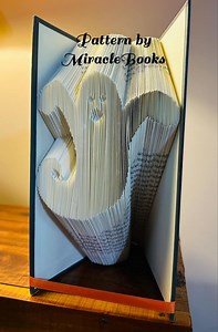 Ghost Book Folding PATTERN (MMF)   Instructions   FREE Paw Print Book Folding Pattern - Halloween Book Folding - Folded Book - Pattern Only - Etsy
