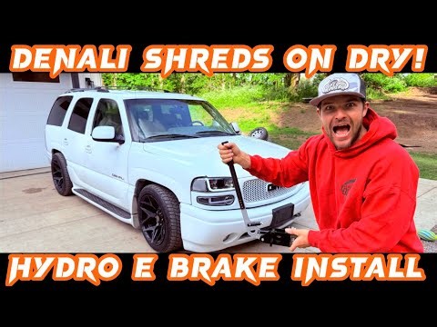 Hydro hand brake install on my drift Denali plus SHREDS on dry pavement!!