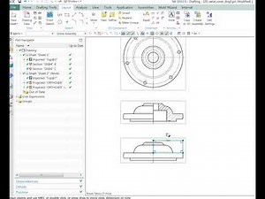 NX, NX drafting, break out section view