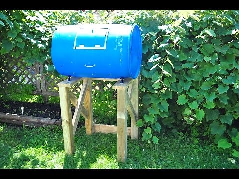 D.I.Y Plastic Barrel Compost Tumbler Tutorial
