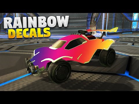 Awesome RAINBOW DECALS On Rocket League (Bakkesmod Plugin Showcase)