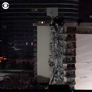 The remaining part of the Champlain Towers South building was demolished Sunday night, hours after the mayor of Miami-Dade announced the timeframe for demolition. As of Sunday, rescuers have recovered the remains of 24 people, with 121 still missing. | CBS News