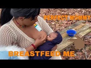 Breastfeeding outside in the Forest FOR THE FIRST TIME!