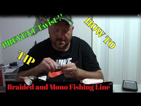 Setup to stop twist in fishing line