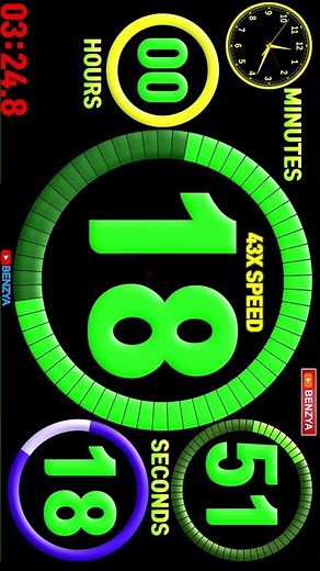 [Speed feeling] 4 Circles 99 Hours timer countup alarm🔔