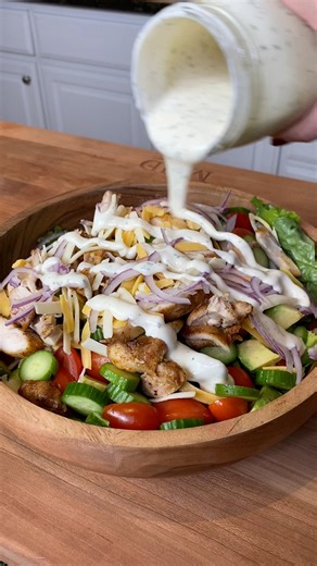 1.5M views · 32K reactions | Save this recipe for Wingstop Ranch Dressing. It’s my hack on getting my picky eater to eat more salads. The ingredients are 1 cup mayo, 1 cup buttermilk and 2 packets of restaurant style ranch seasoning. #wingstop #wingstopranch #ranch | My Healthy Dish | Facebook