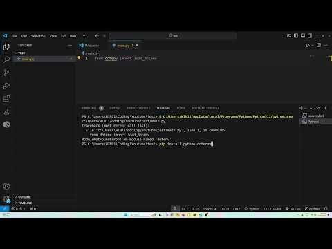 No module named 'dotenv' - python error fix