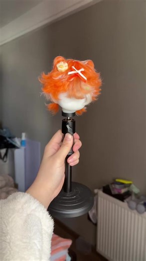 Handmade BJD wig with super soft fiber ✨ Flawless fit for your doll, every strand is carefully styled by hand. Unique design for your unique BJD baby, perfect for photoshoots and display 🧸 #bjdwig #handmadebjd #bjdaccessories #bjdcustom #bjddoll