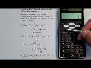 Probability of a Binomial Probability Distribution Given the Formula on a Sharp EL-506TS