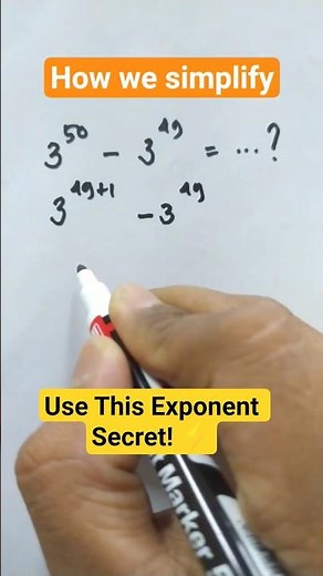Exponent Trick You Should Know! ⚡ (3⁵⁰ - 3⁴⁹)