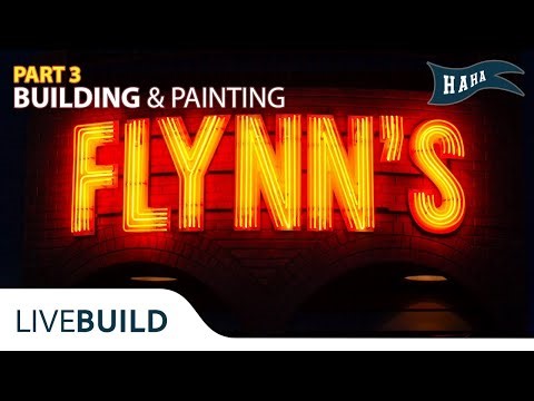 Building & Painting the Flynn's Arcade Sign from Tron - Live Build & Chat