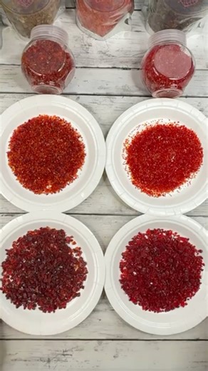 Here’s an introduction & comparison of our chunky crushed glass and our mini glass. If you’re interested comment> glass for 🔗 #shatteredglass #crushedglass #glasscraft | Amber Strong DIY