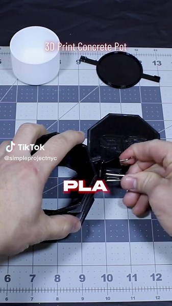 3D Printed Concrete Pot Using PLA and TPU Filament