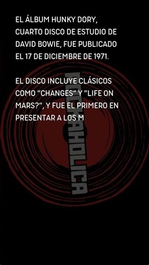 17 DICIEMBRE: HUNKY DORY