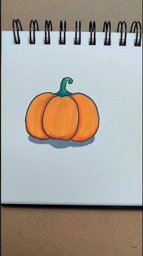 How to Draw a Pumpkin in 10 seconds #art #drawing #challenge #halloween #animation