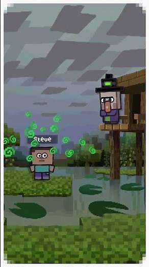 Witch Encounter - Mini Minecraft Cartoon #shorts