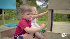 TP Ahoy Wooden Sandbox Pirate Ship Play Boat with Canopy – Kids Outdoor Sand & Water Toy with Captain’s Wheel, Blackboard, Splash Bowl & Storage | FSC Certified | Compact & Space-Saving Design