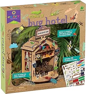 Craft-Tastic — Make A Bug Hotel — DIY Nature Craft Kit — No Tools Needed — Decorate Your Hotel with Stickers — Ages 4+ with Help