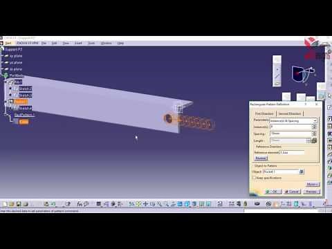 Catia v5- Multiply the holes - multiplier les perçages