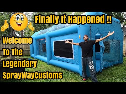 SprayWayCustoms 26x15 Brand New Paint Booth VEVOR PORTABLE INFLATABLE SPRAY BOOTH FOR PAINTING CARS