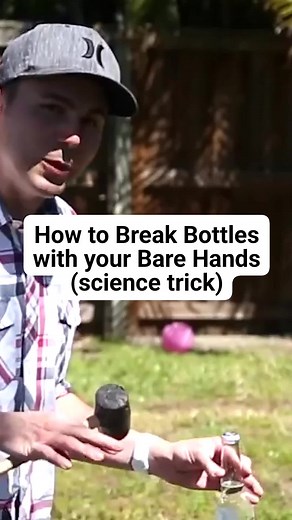 381K views · 13K reactions | How to break bottles with your bare Hands (science trick). | Mark Rober | Facebook