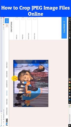 How Do I Crop JPEG Image Files Online #shorts #photoediting